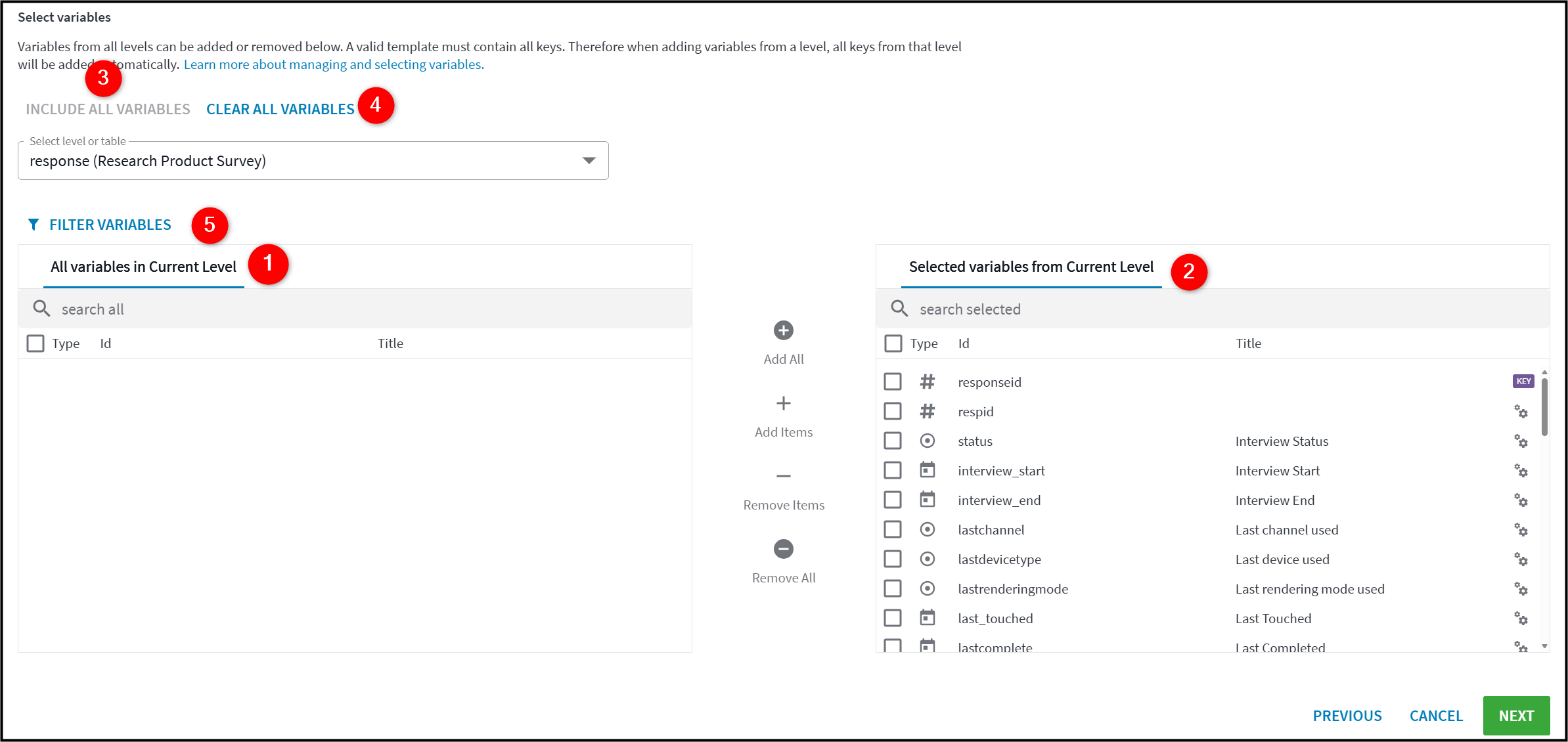 Creating a Quantum Data Template – Survey Designer